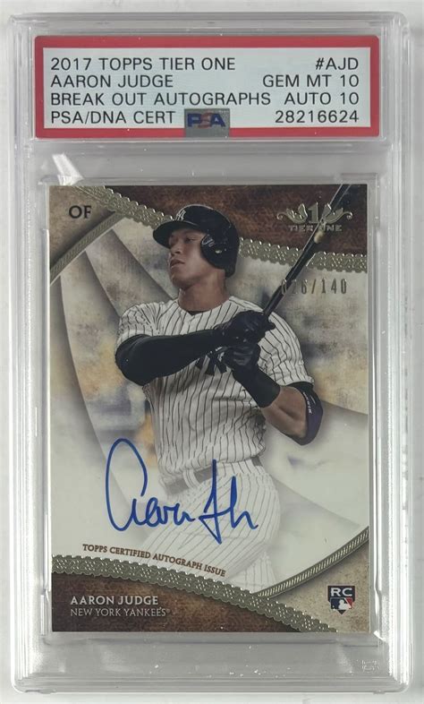 Lot Detail Aaron Judge Signed Ltd Ed 2017 Topps Tier One Rookie