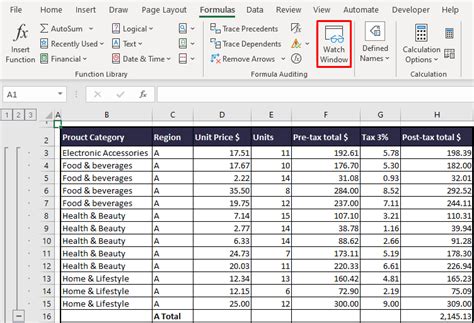 Watch Window In Excel Keep Track Of Important Cells