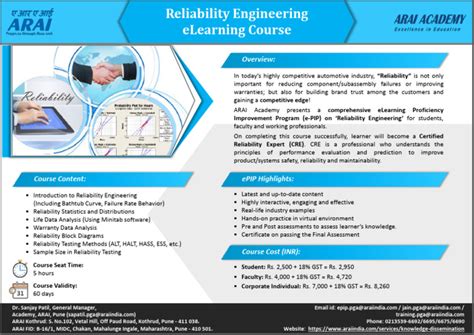 Certified Reliability Engineering Course Pdf