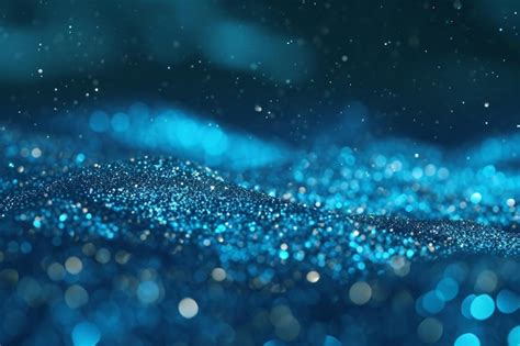 premium photo abstract blue particle wave background