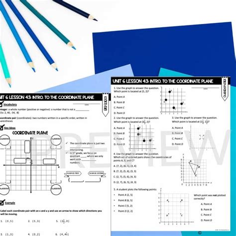 Graphing In The Coordinate Plane Guided Notes Lesson Practice Tpt