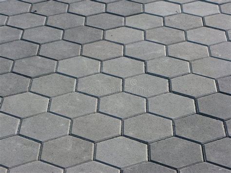 Pavement Hexagonal Tiles Pattern Stock Image