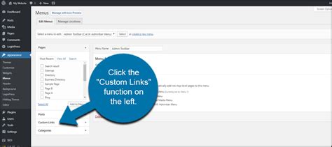 How To Customize Shortcut Links In The Wordpress Admin Toolbar Greengeeks