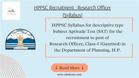 Hppsc Research Officer Syllabus For Descriptive Sat Edukraze
