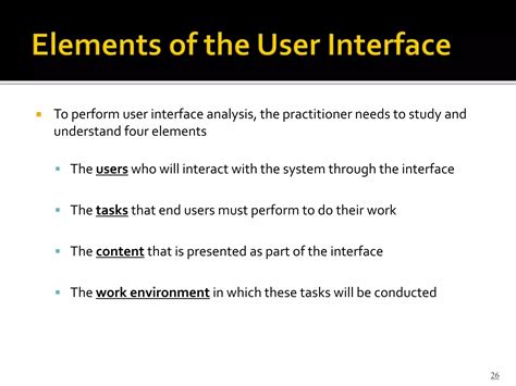 user interface analysis and design pptx