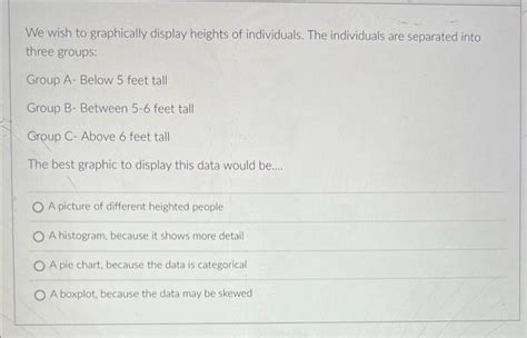 solved we wish to graphically display heights of