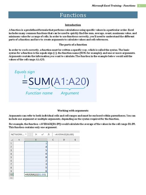 4 - Functions | PDF | Microsoft Excel | Function (Mathematics)