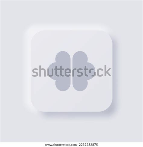 Brain Icon White Neumorphism Soft Ui Stock Vector Royalty Free 2239232875 Shutterstock
