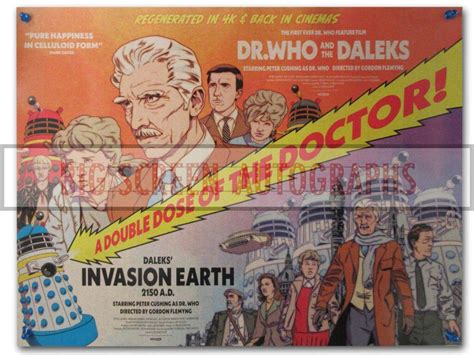 Dr Who And The Daleks Invasion Earth 2150 Ad Re Issue Quad Poster
