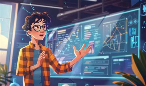Young Man Speaker Teaching At It Developers Conference Or Workshop