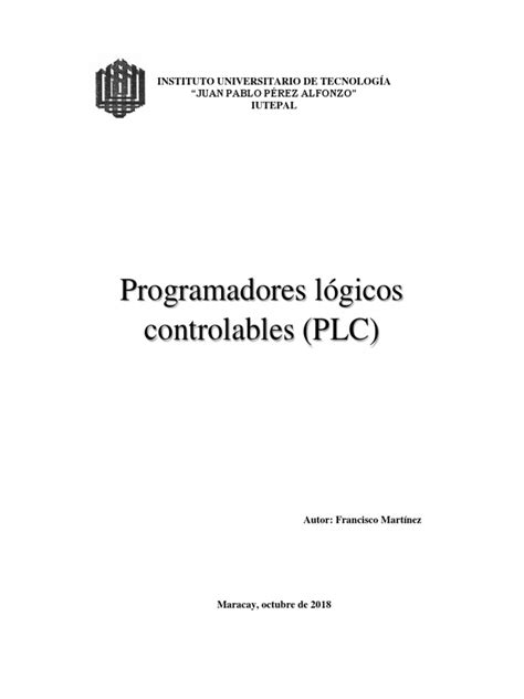2 Programacion De Plc Basico Pdf Controlador Lógico Programable