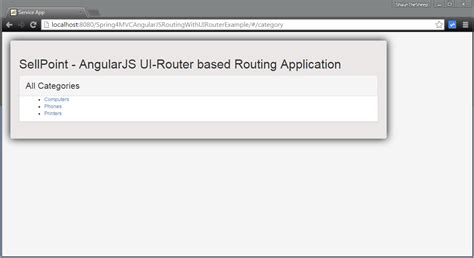 Spring 4 MVC AngularJS Routing Example Using UI Router WebSystique