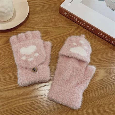 Kawaii Gloves Pink Kitty Woman Small Depop