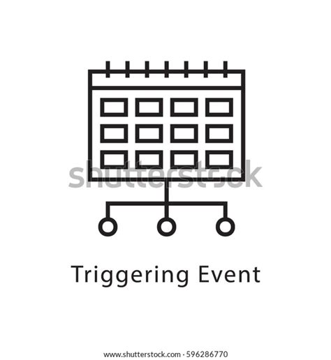 Triggering Event Vector Line Icon Stock Vector Royalty Free 596286770
