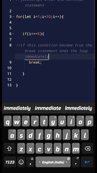 Javascript Break And Continue Statementjavascript Javascripttutorial