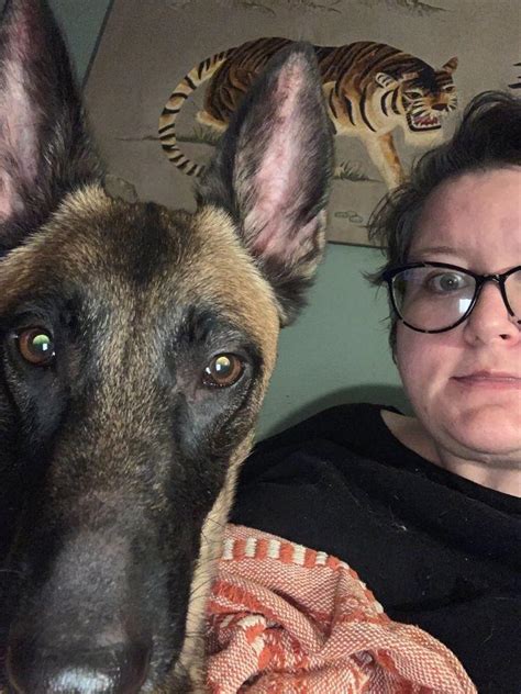 My Wife Sent Me This Picture Of Her And Zuul Rbelgianmalinois