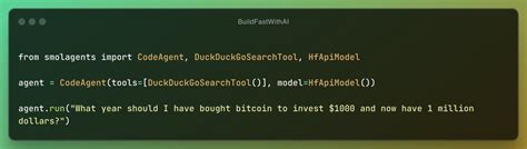 Build Fast With Ai On Linkedin Ai Opensource Intelligentagents 100daysofcode Smolagents
