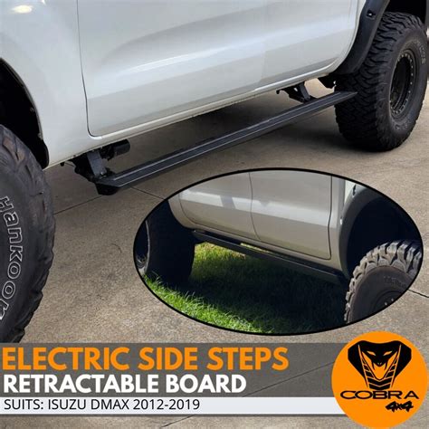 Heavy Duty Cobra Electric Retractable Side Step Steps Board Fits Isuzu