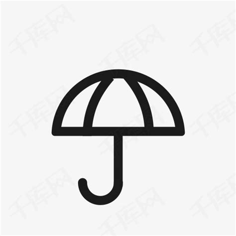 黑色保护伞图标免抠图素材图片免费下载 千库网