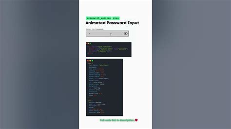Animated Password Reveal Codewithmuhilan Css Coding Youtube