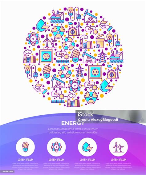 얇은 선 아이콘 원에 에너지 개념 공장 석유 플랫폼 수력 풍력 에너지 전원 소켓 방사능 쓰레기 재활용 석유 장비 벡터 일러스트 레이 션 웹 페이지 서식 파일 0명에 대한