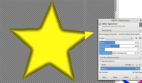 new gegl based bevel filter i made for gimp