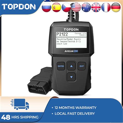 TOPDON AL200 Full OBD2 Scaner For Car Auto Professional Diagnostic DTC ...