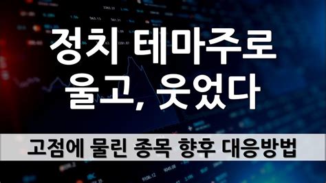 고점에 물린 정치 테마주 향후 대응 전략 Youtube
