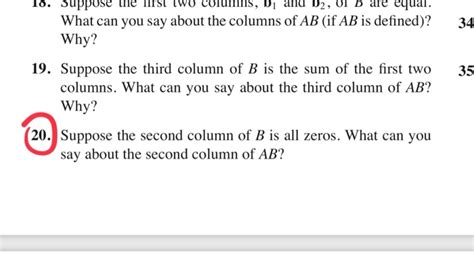 solved 18 suppose the hilst two columns b and b2 ot b are