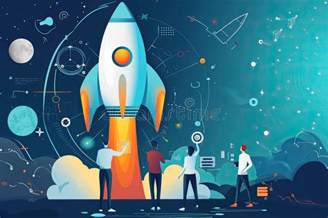 Launching New Product Or Service Technology Development Process Stock Image Image Of Project