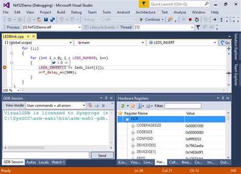 Developing Nordic NRF Code With Visual Studio VisualGDB Tutorials