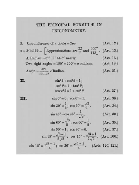 Trigo Formulas Pdf