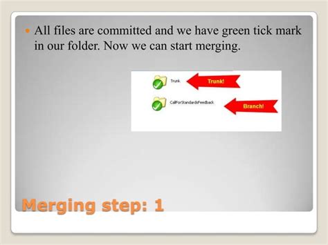Five Steps To Svn Merging PPT