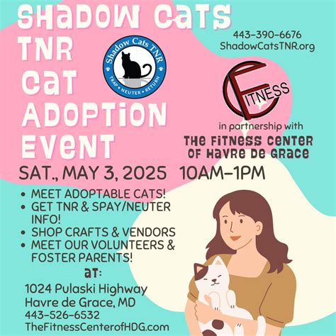 Shadow Cats Tnr Adoption Event The Fitness Center Of Hdg
