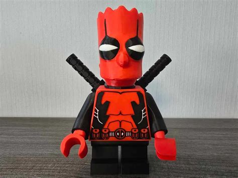 Bartpool Simpsons Deadpool Mash Up 500 ~19 Cm Free 3d Print