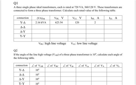 Solved Q A Three Single Phase Ideal Transformers Each Is Chegg