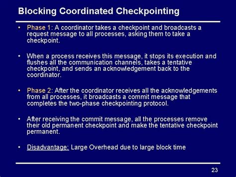 fault tolerant systems checkpointing and rollback recovery protocols