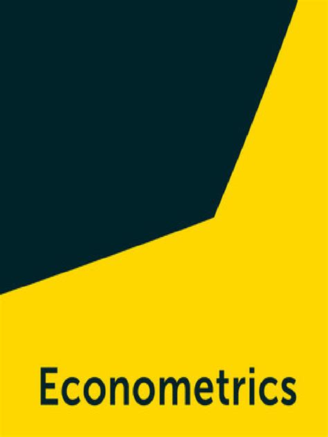 Econometrics Pdf Books