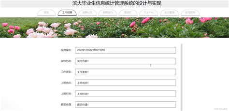 Springboot毕设项目滨大毕业生信息统计管理系统的设计与实现66d5n（javavuemybatismavenmysql