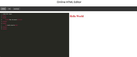 Online Html Editor
