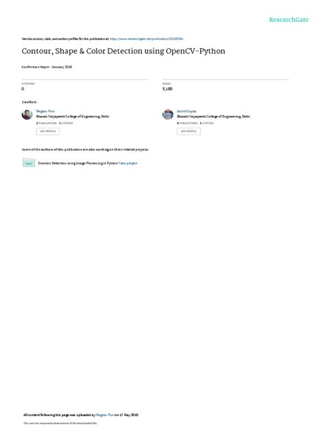 Contour Shape And Color Detection Using Opencv Python January 2018
