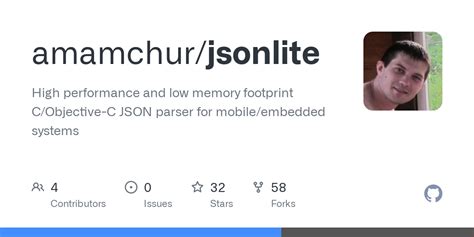GitHub Amamchur Jsonlite High Performance And Low Memory Footprint C Objective C JSON Parser
