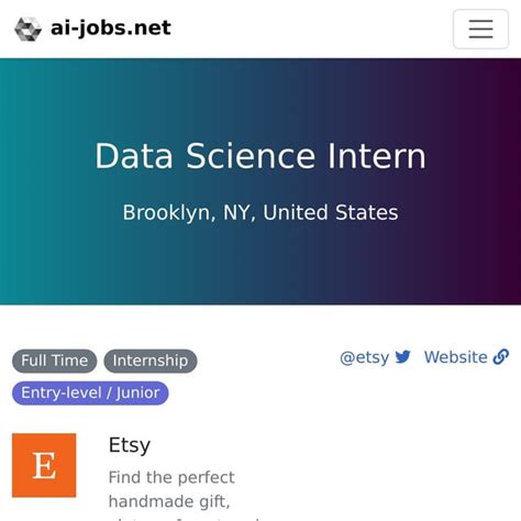 Hiring Data Science Intern In Brooklyn Ny United States Raimljobs