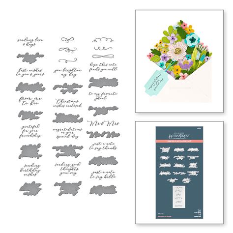 Sentiments Of Wonder Press Plates And Die Set