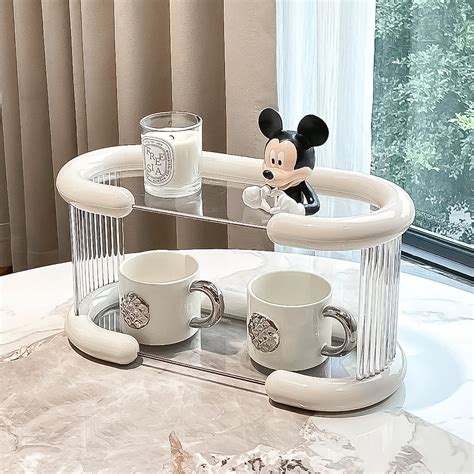 엠컴퍼니 2단 화장품정리함 화장대 선반 대용량 수납장 화장품 트레이 향수 악세사리 립스틱 정리함 서랍 다용도 정리 아크릴 메이크업 보관함