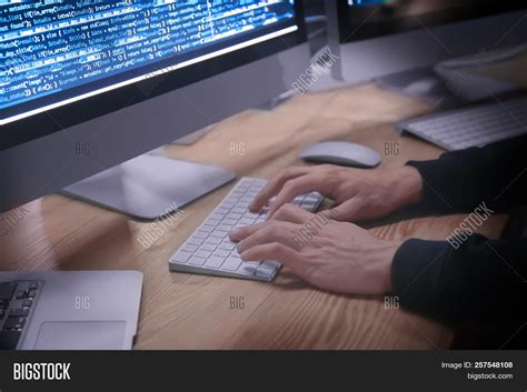 Hands Hacker Using Image Photo Free Trial Bigstock