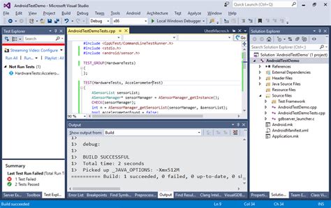 Running C Unit Tests On Android Devices Visualgdb Tutorials