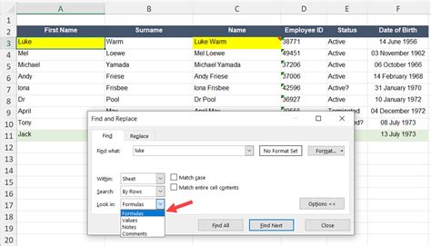 Excels Find Not Working Notes And Comments • Za