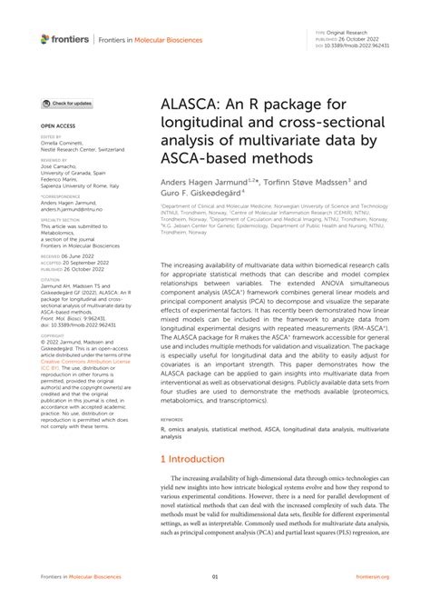 pdf alasca an r package for longitudinal and cross sectional