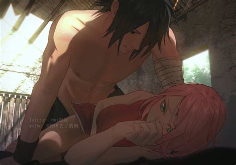 Haruno Sakura And Uchiha Sasuke Naruto And 1 More Drawn By Niku